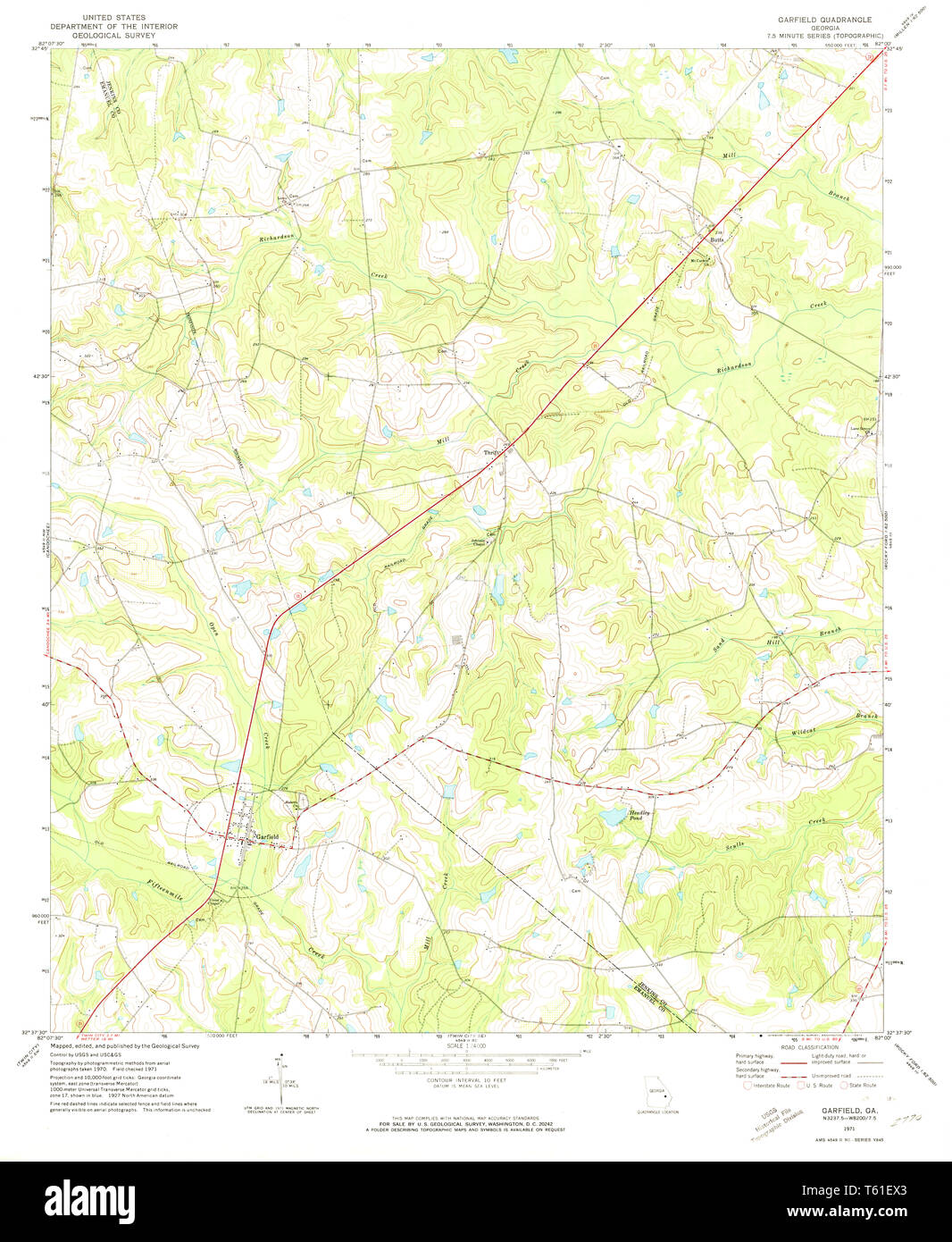 Garfield map hi-res stock photography and images - Alamy