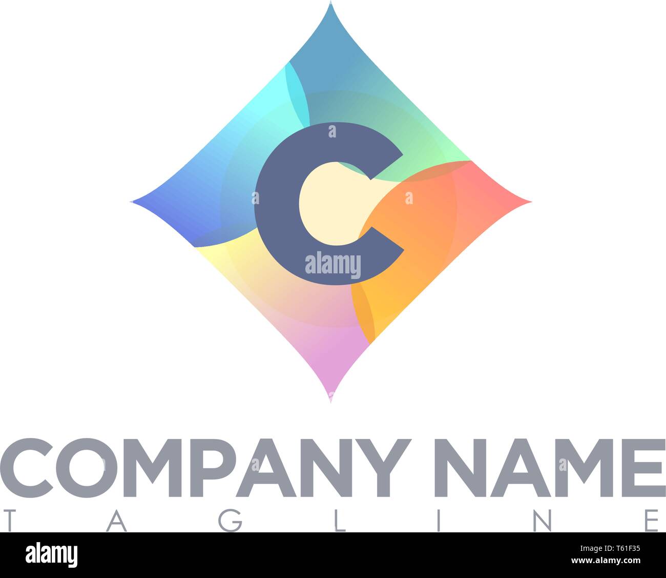 C MODERN LOGO LETTER Stock Vector Image & Art - Alamy