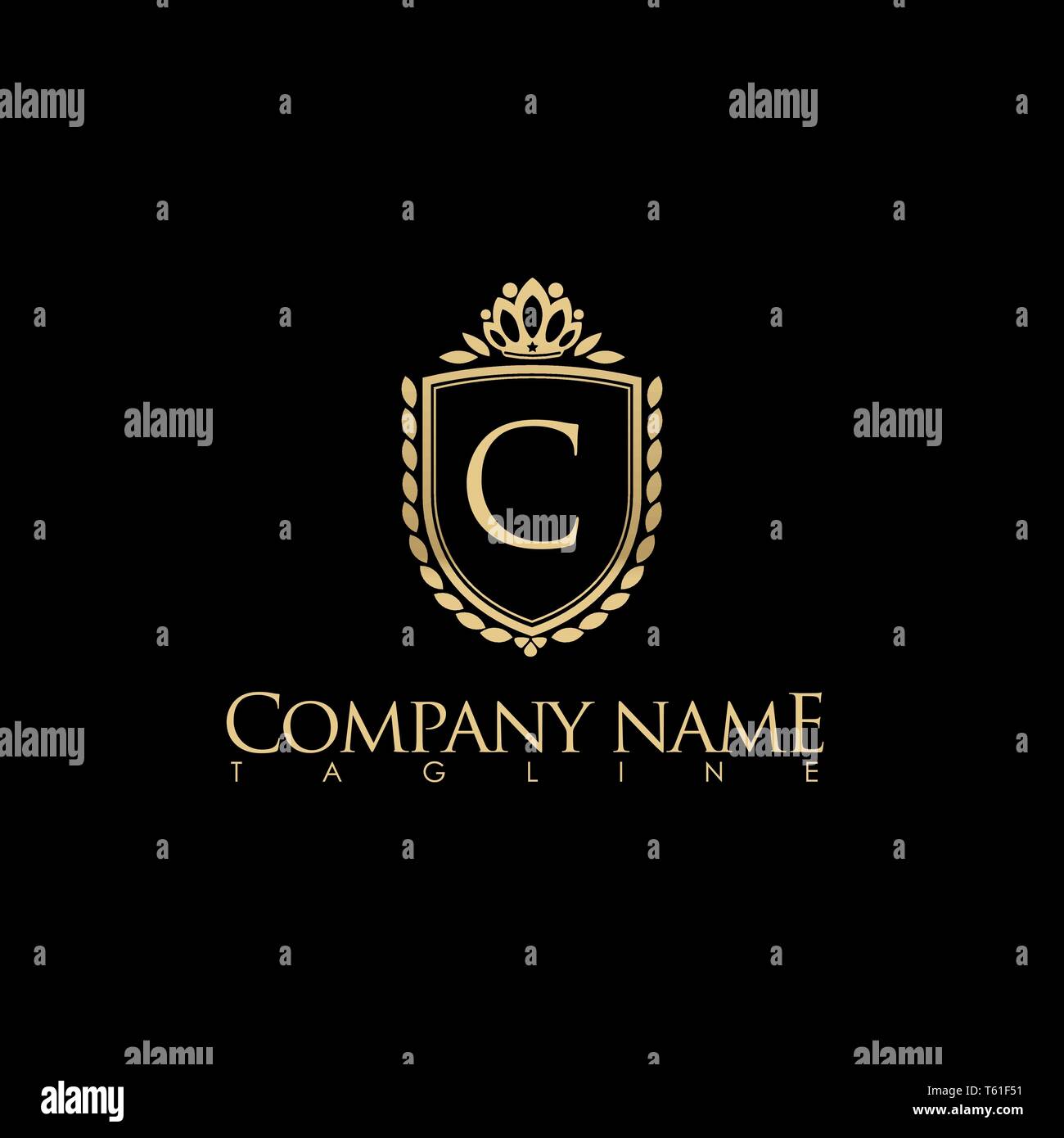C MODERN LOGO LETTER Stock Vector Image & Art - Alamy