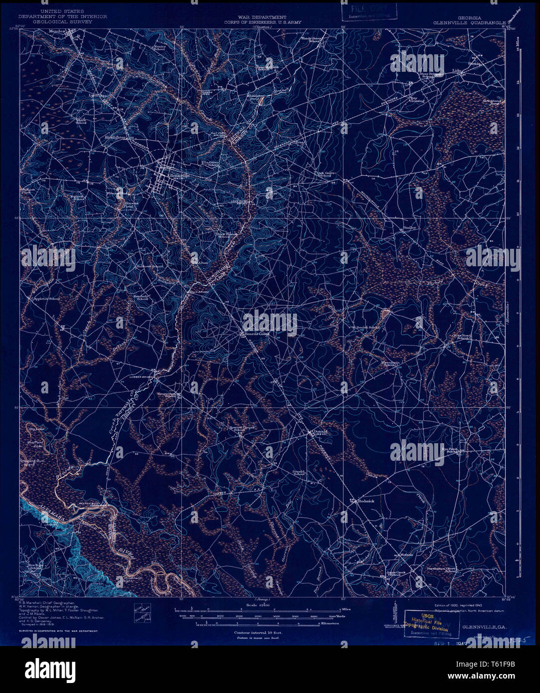 Map of georgia 1920 hi-res stock photography and images - Alamy