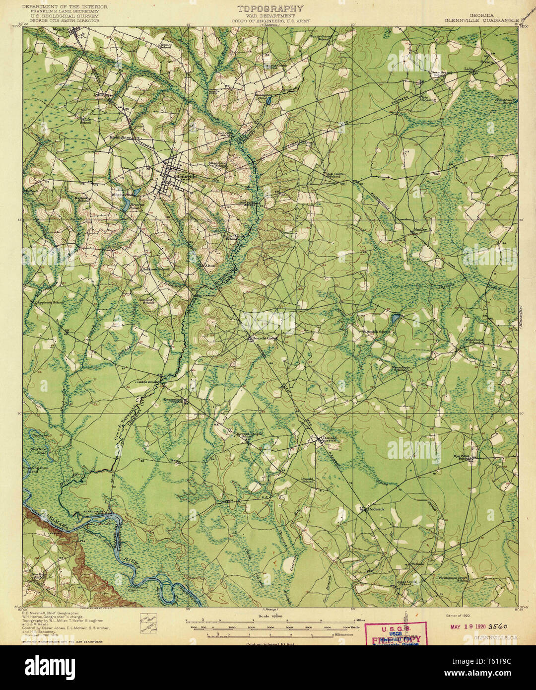 Map Of Georgia 1920 High Resolution Stock Photography and Images - Alamy