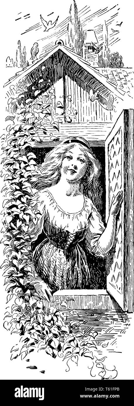 Black woman window shutter Stock Vector Images - Alamy