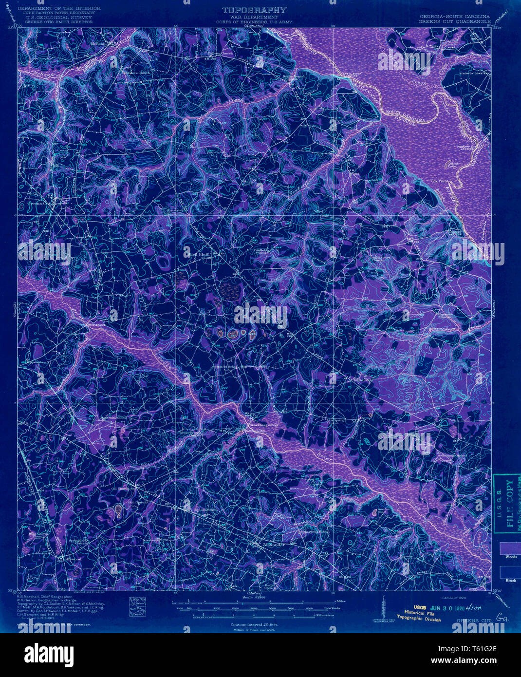 Map of georgia 1920 hi-res stock photography and images - Alamy