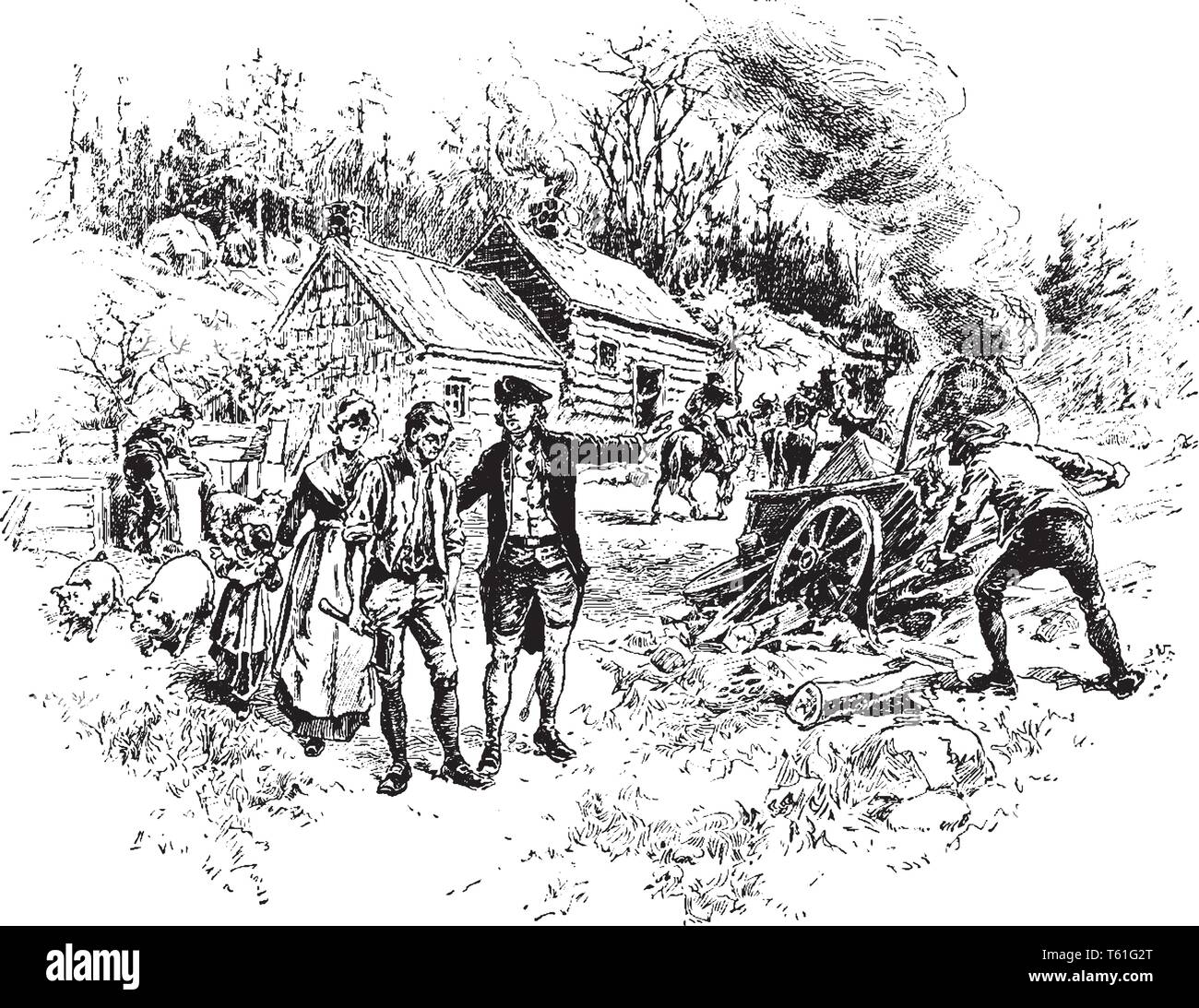 English colonist Stock Vector Images - Alamy