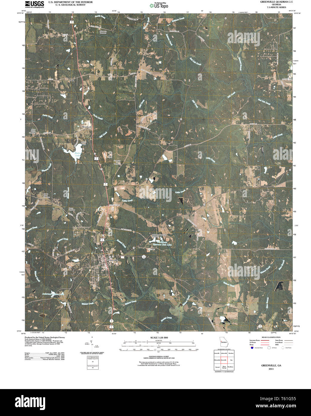 Map of greenville georgia hi-res stock photography and images - Alamy