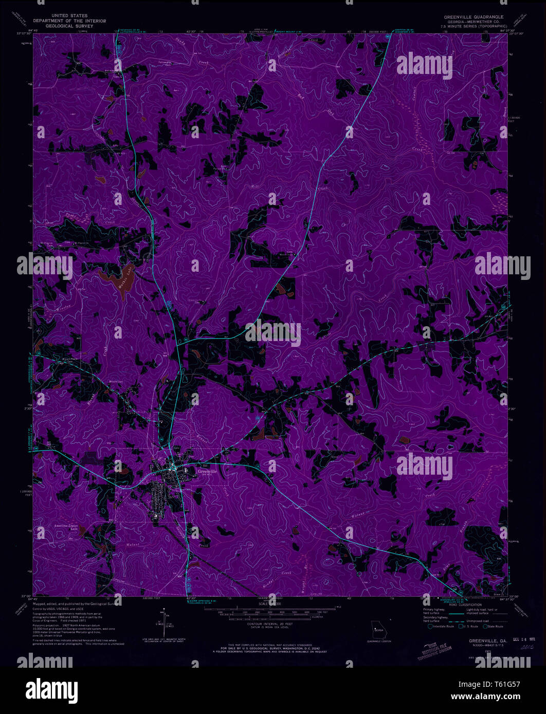 Map of greenville georgia hi-res stock photography and images - Alamy