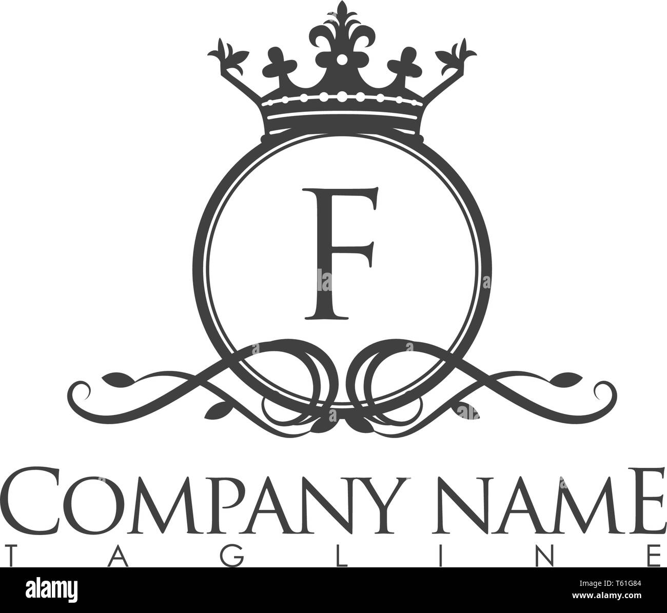 F MODERN LOGO TEMPLATE Stock Vector Image & Art - Alamy