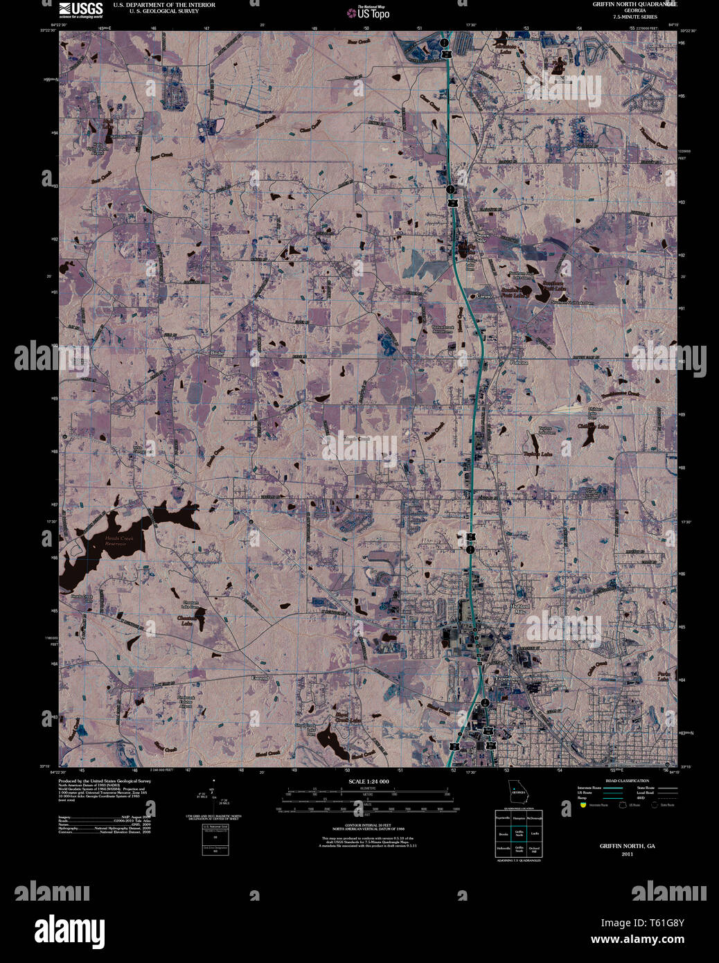 Griffin georgia map hi-res stock photography and images - Alamy