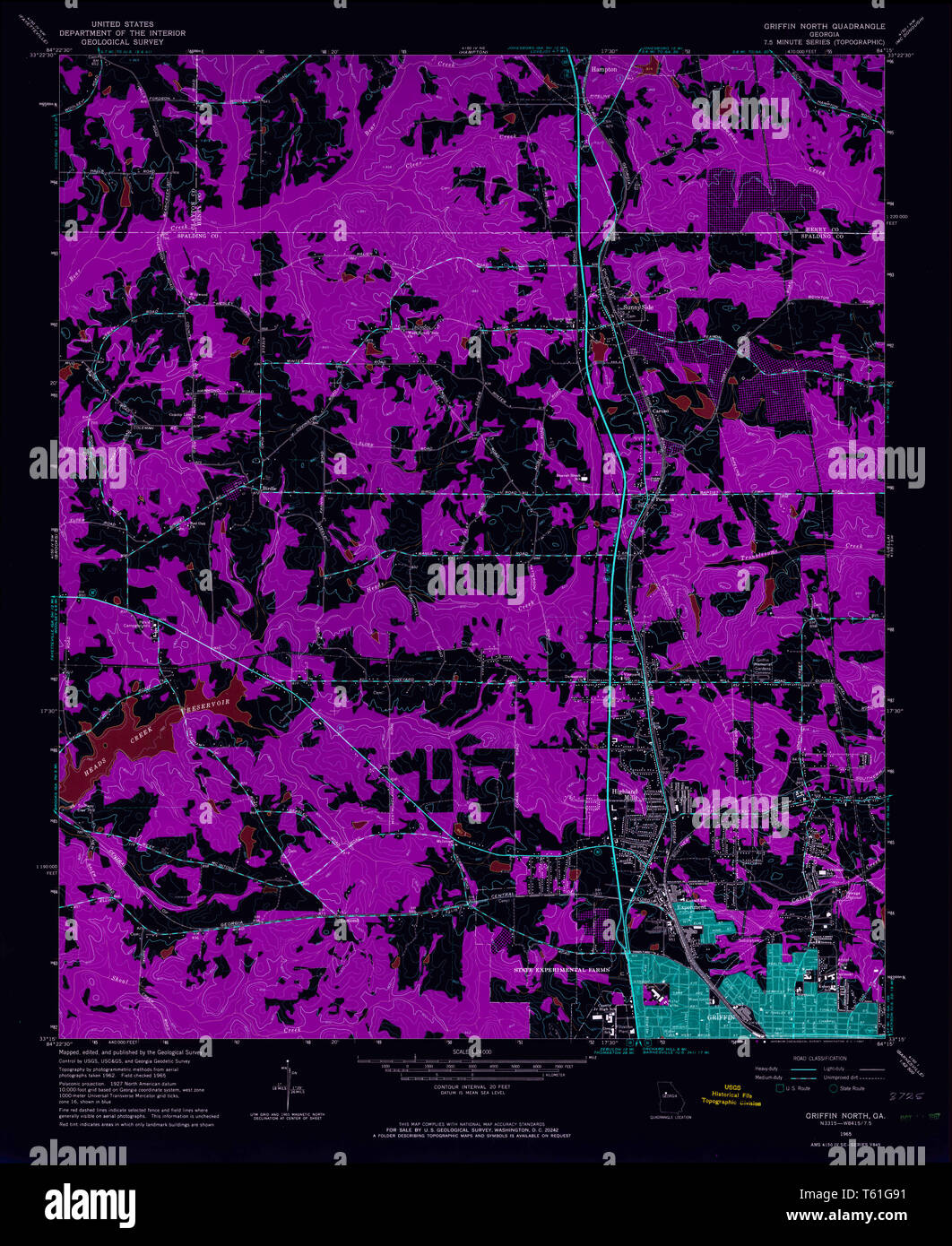 Griffin georgia map hi-res stock photography and images - Alamy