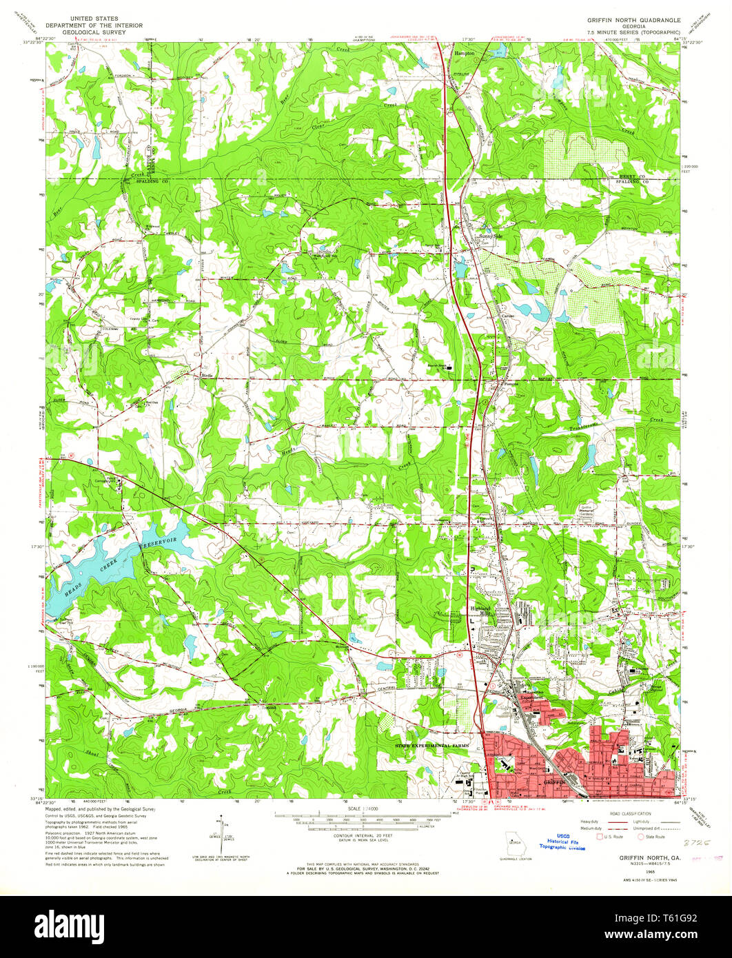 Griffin georgia map hi-res stock photography and images - Alamy