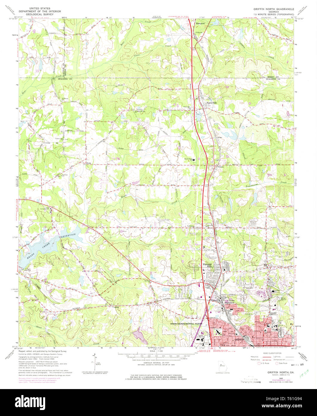 Griffin georgia map hi-res stock photography and images - Alamy