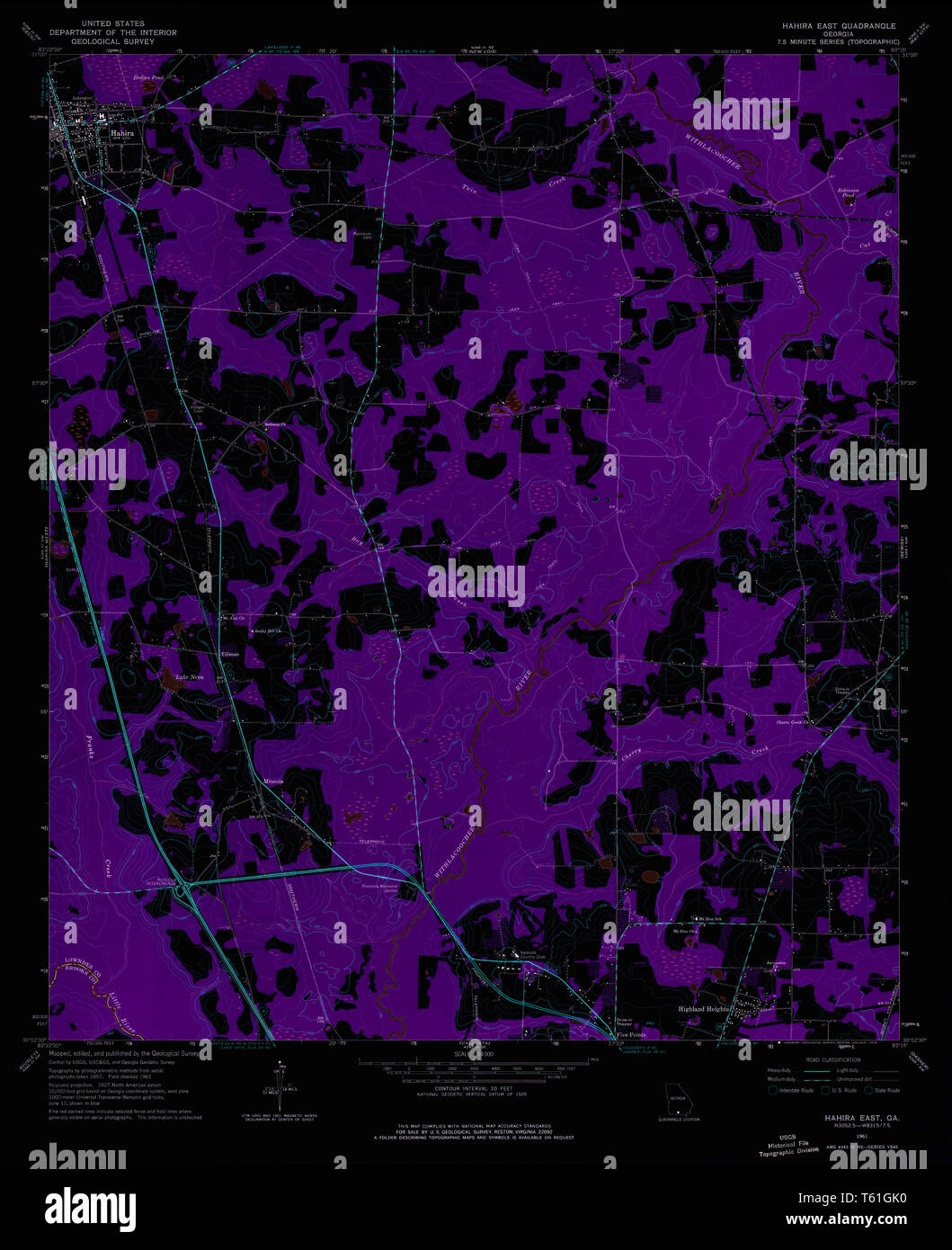 Hahira georgia map hi-res stock photography and images - Alamy