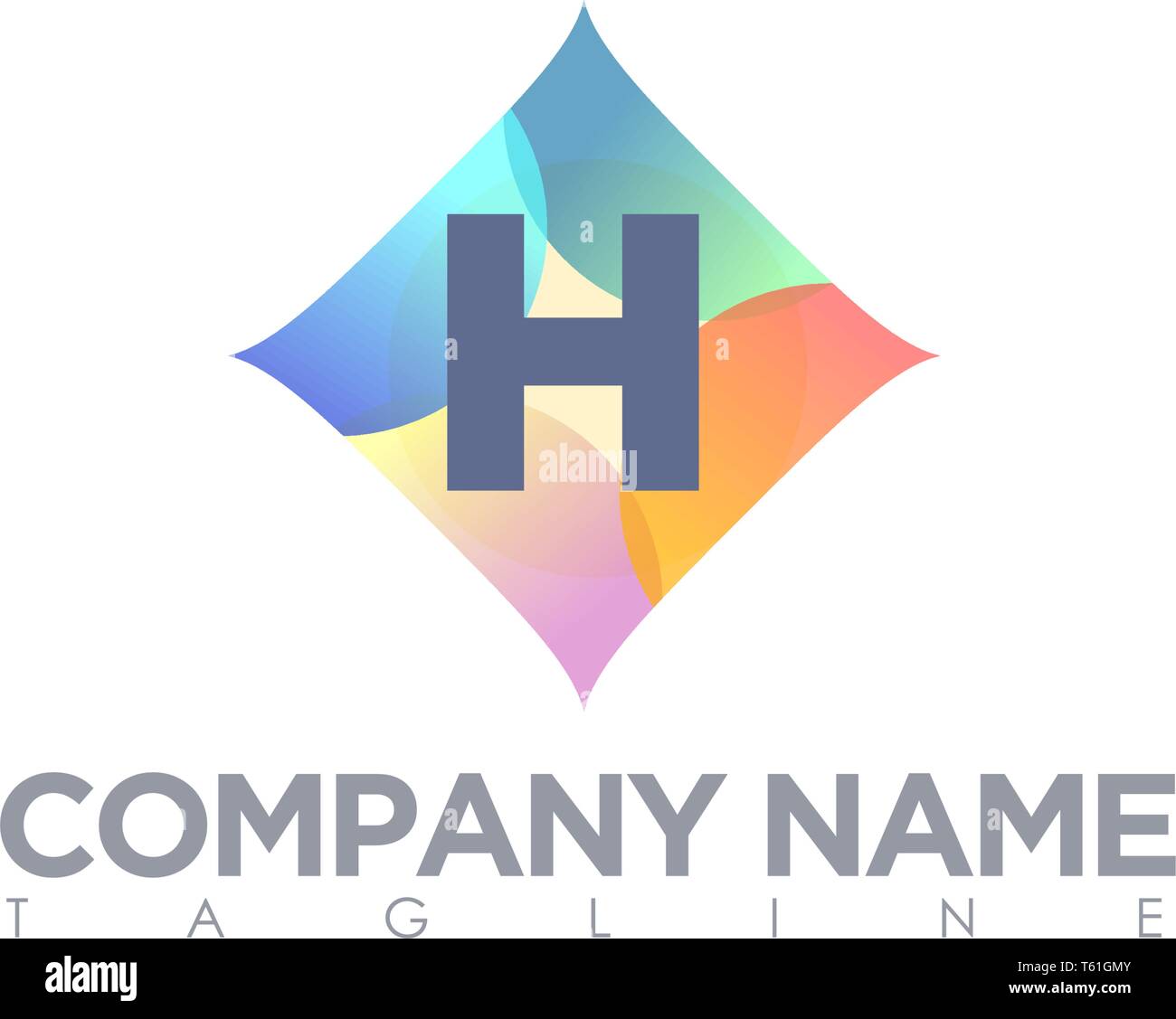H MODERN LOGO TEMPLATE Stock Vector Image & Art - Alamy