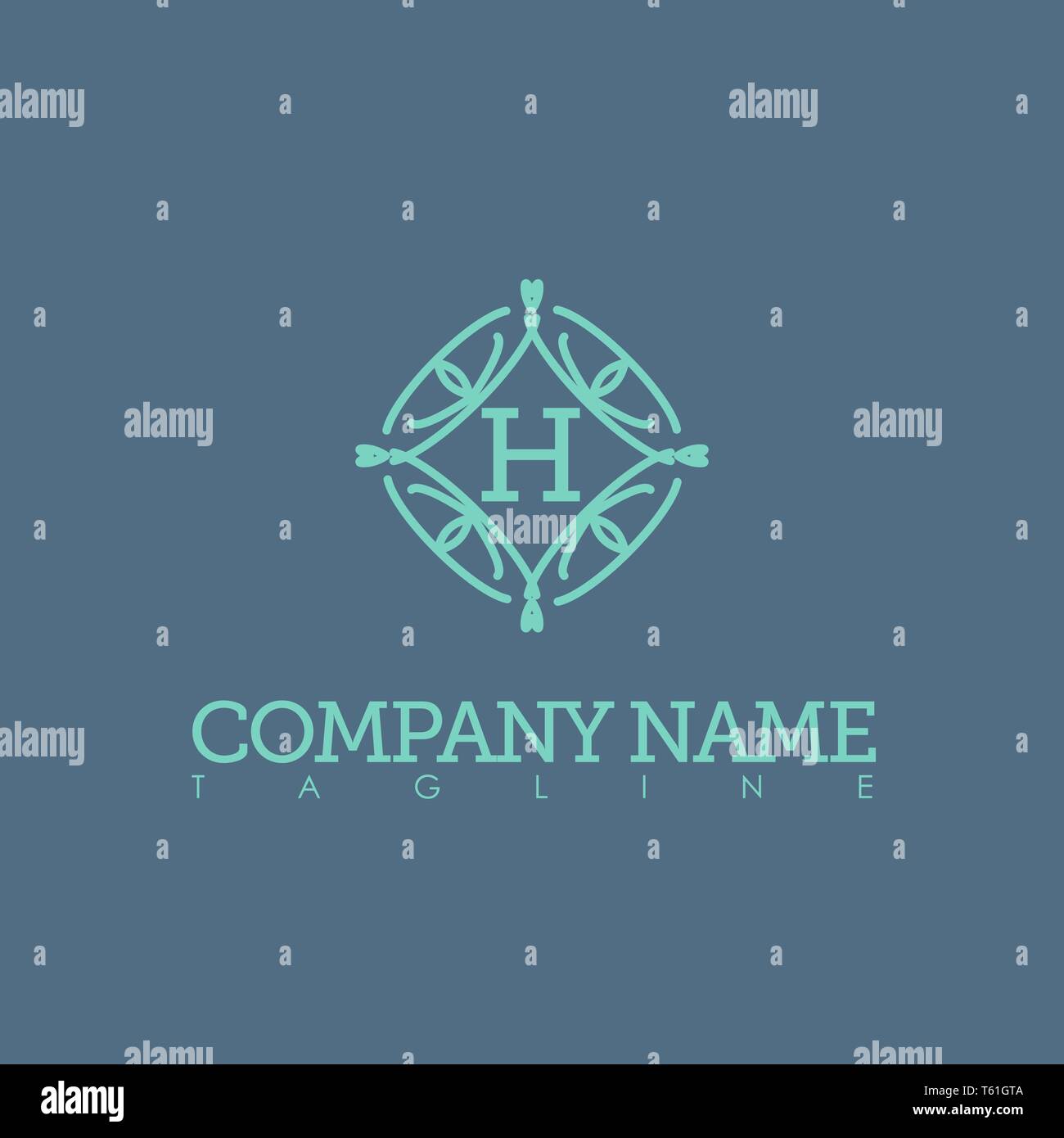 H MODERN LOGO TEMPLATE Stock Vector Image & Art - Alamy