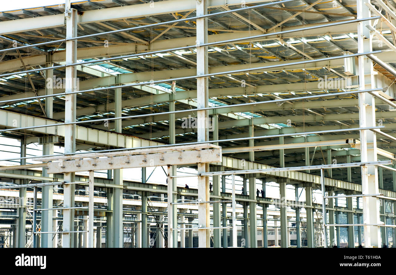 Steel structure factory building Stock Photo - Alamy