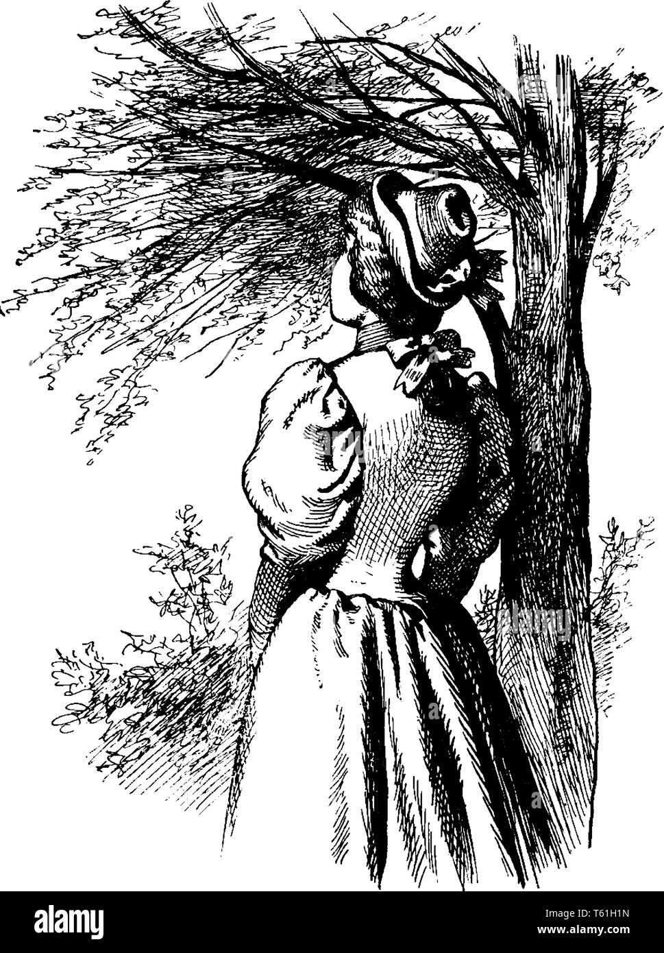 Woman gazing Stock Vector Images - Alamy