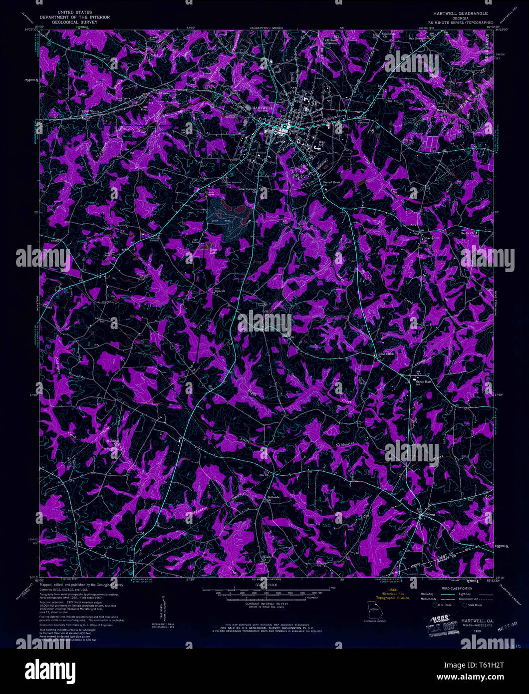 Map of hartwell hi-res stock photography and images - Alamy