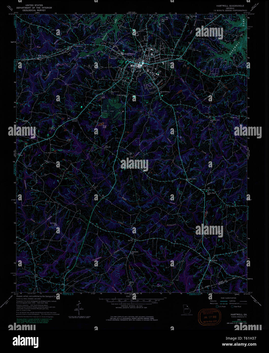 Map of hartwell hi-res stock photography and images - Alamy