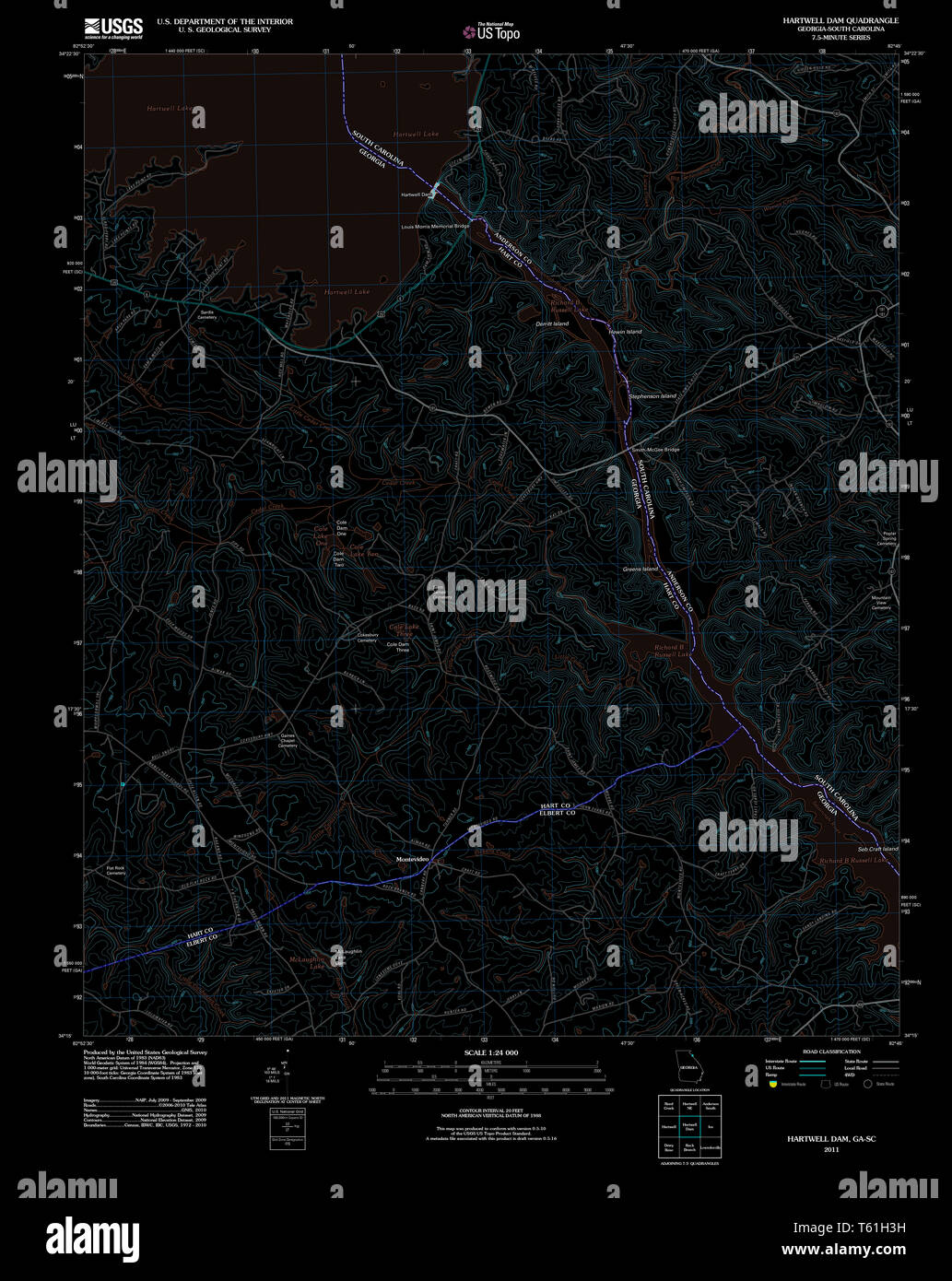Map of hartwell hi-res stock photography and images - Alamy