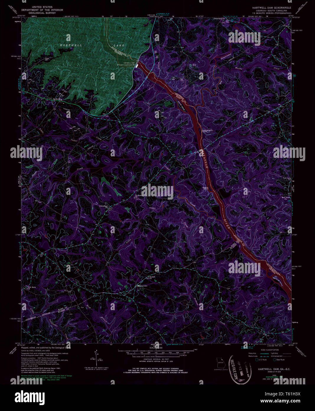 Map of hartwell hi-res stock photography and images - Alamy