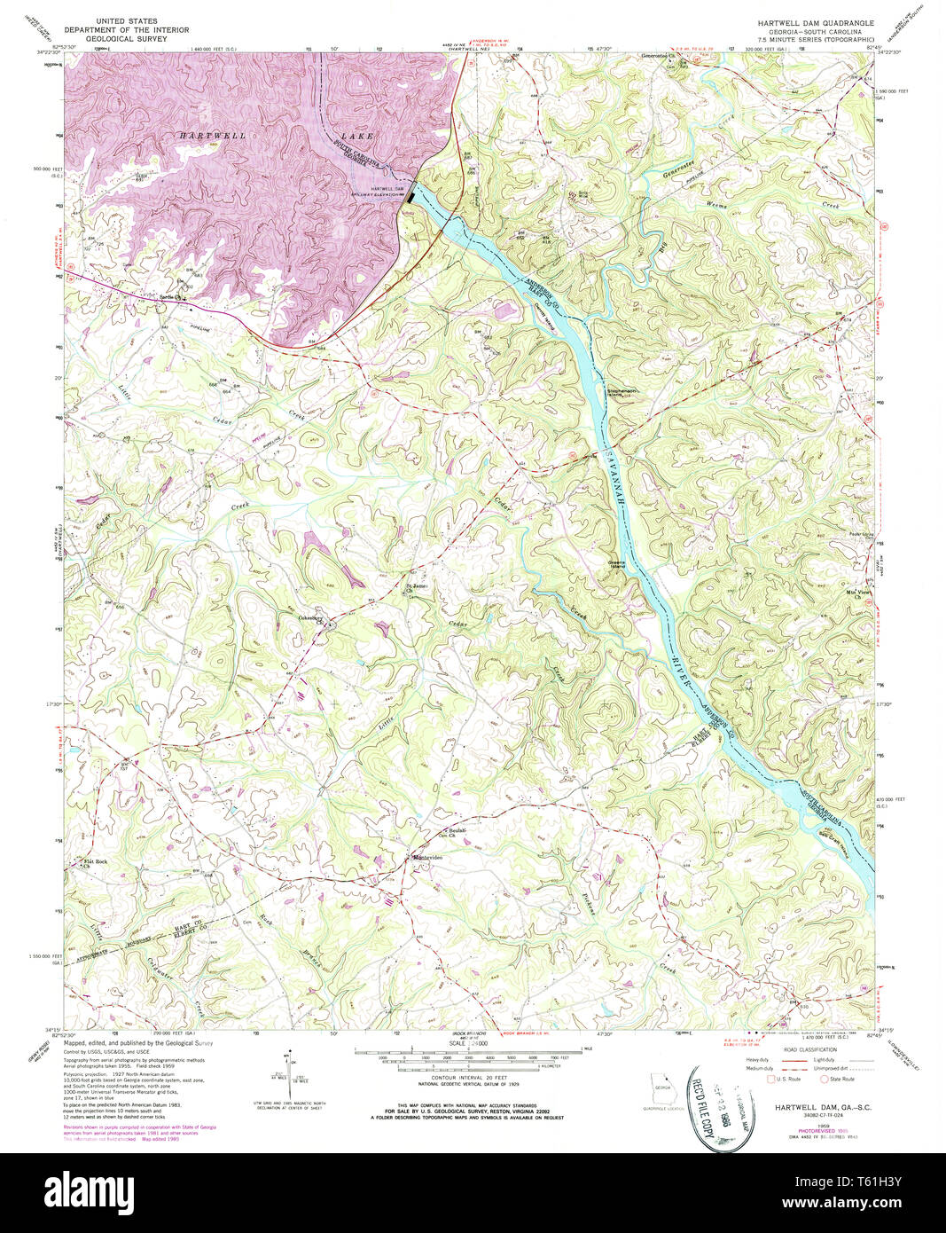 Map of hartwell hi-res stock photography and images - Alamy