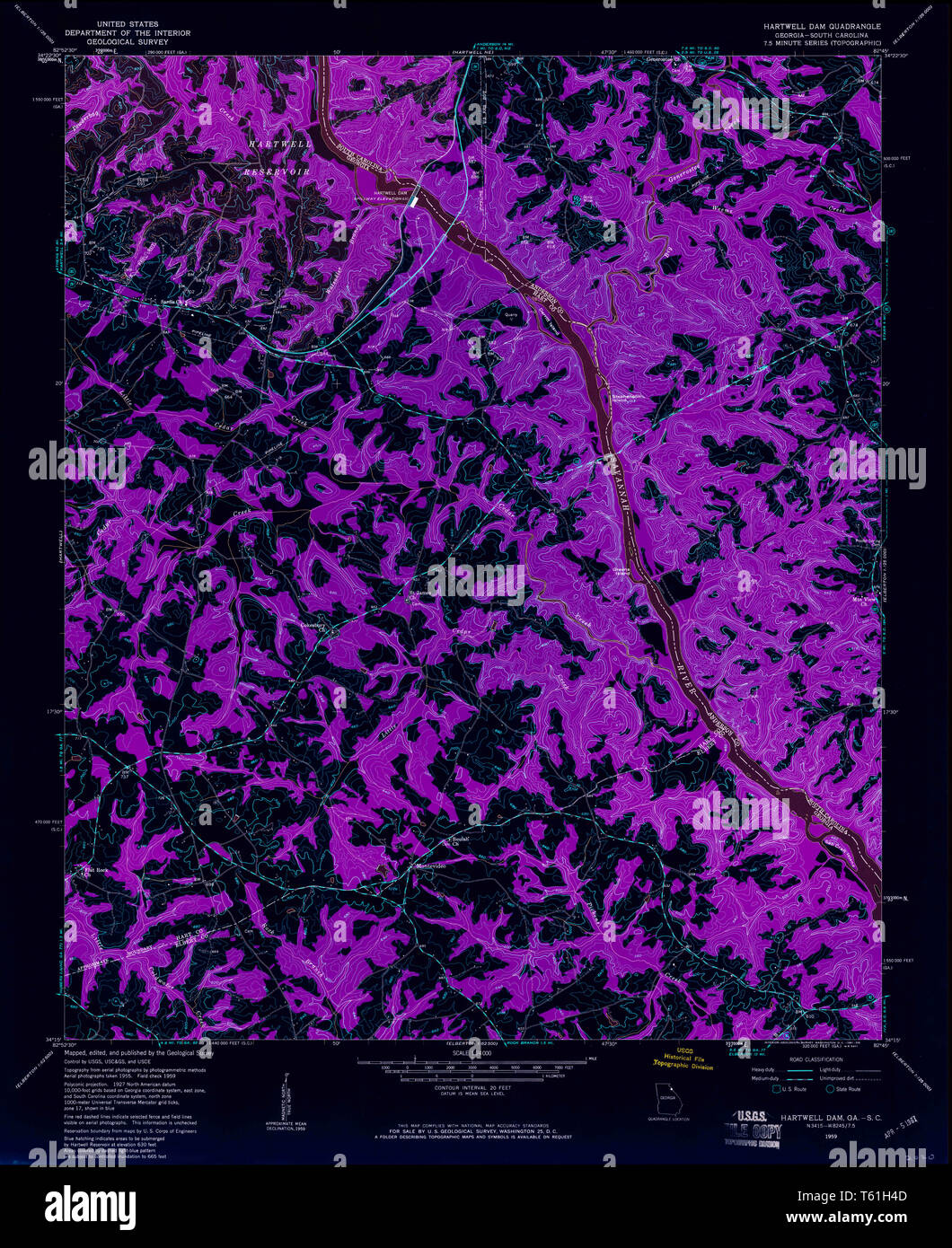 Map of hartwell hi-res stock photography and images - Alamy