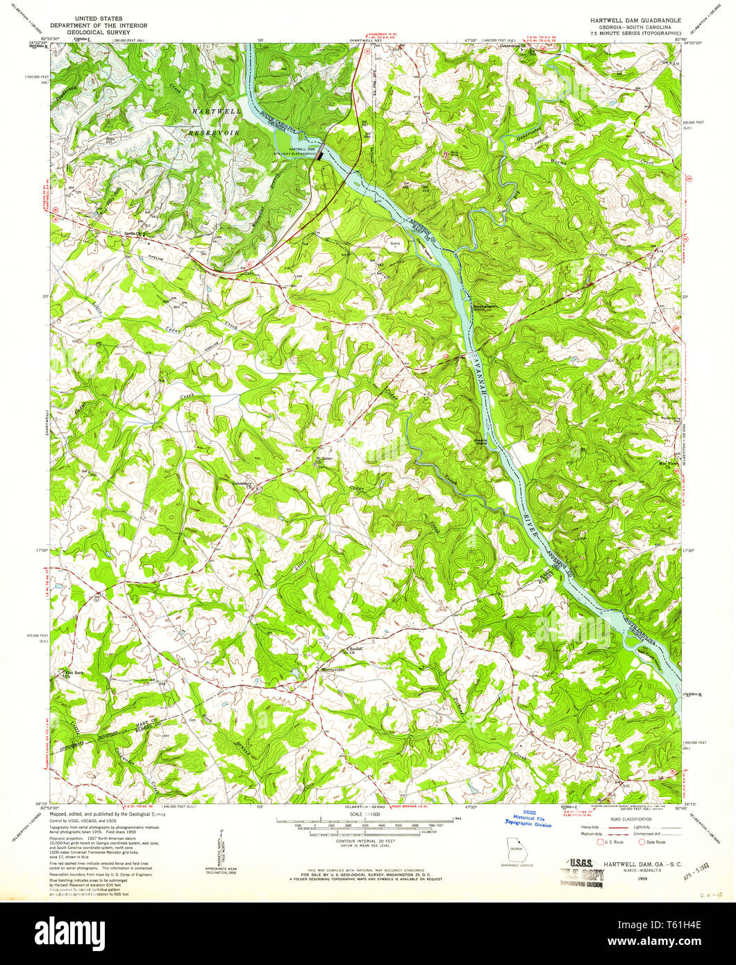 Map of hartwell hi-res stock photography and images - Alamy