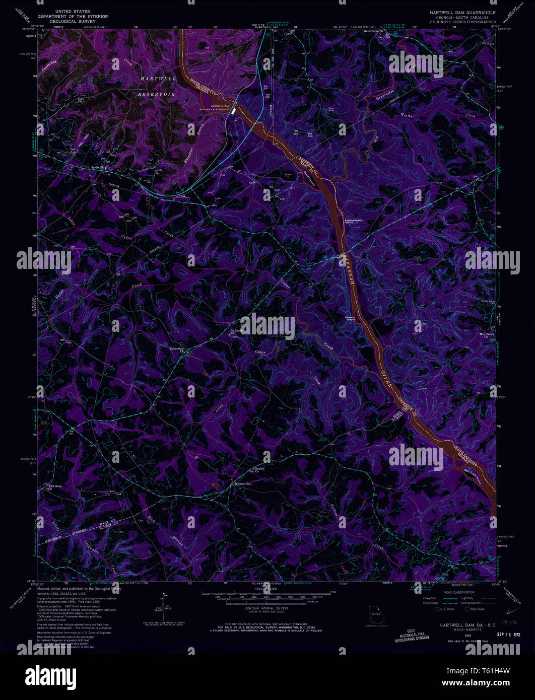 Map of hartwell hi-res stock photography and images - Alamy