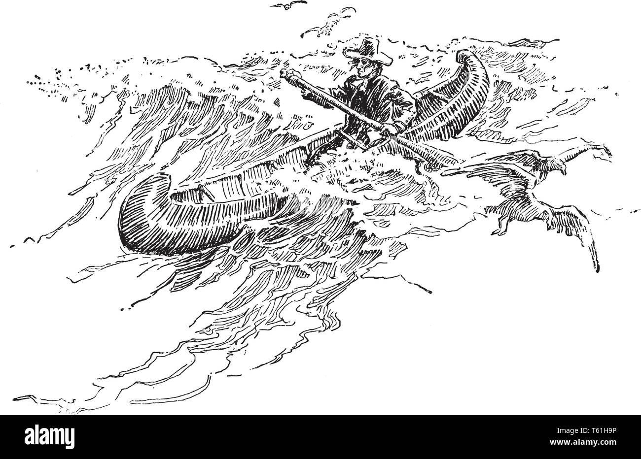 Roger Williams on his way to met Chief of the Narragansett Indians ...