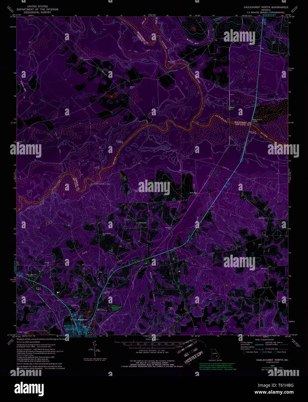 Map of hazlehurst hi-res stock photography and images - Alamy