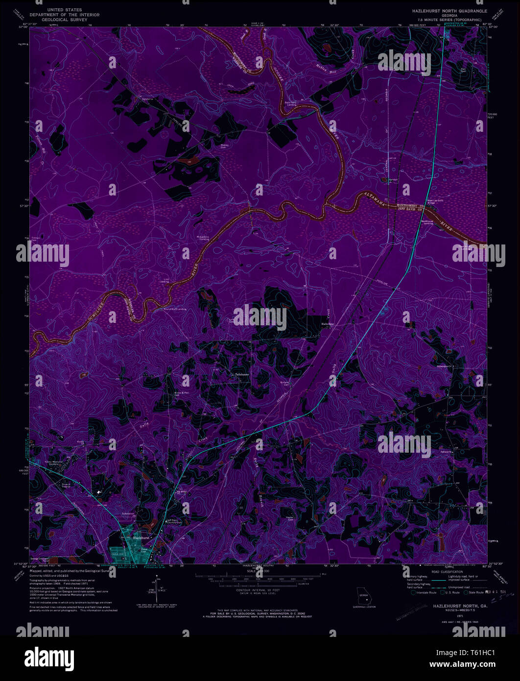 Map of hazlehurst hi-res stock photography and images - Alamy