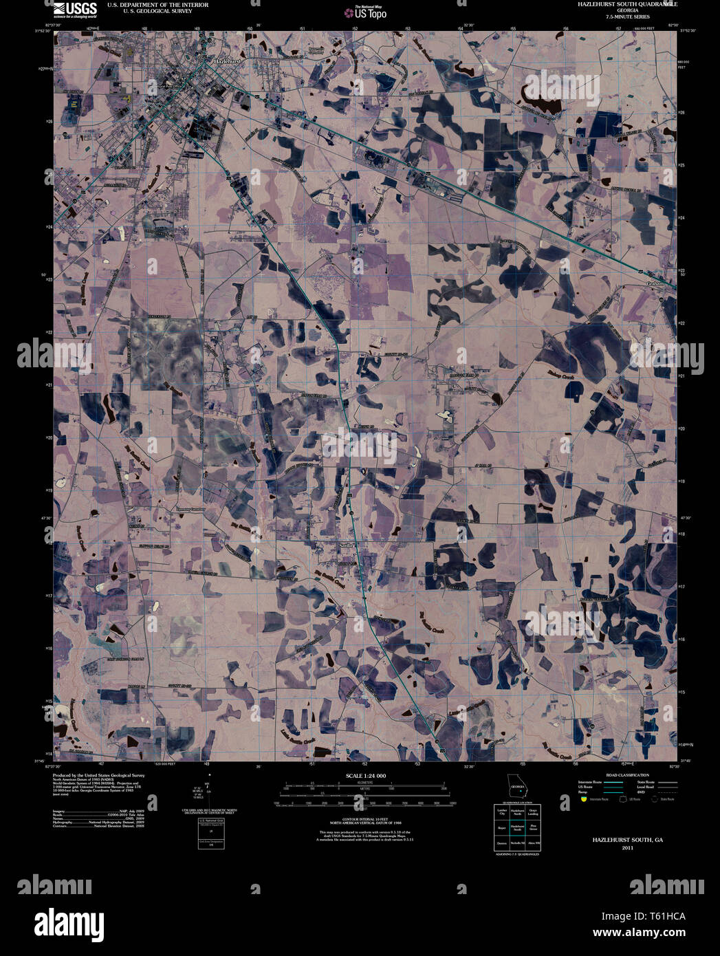 Map of hazlehurst hi-res stock photography and images - Alamy