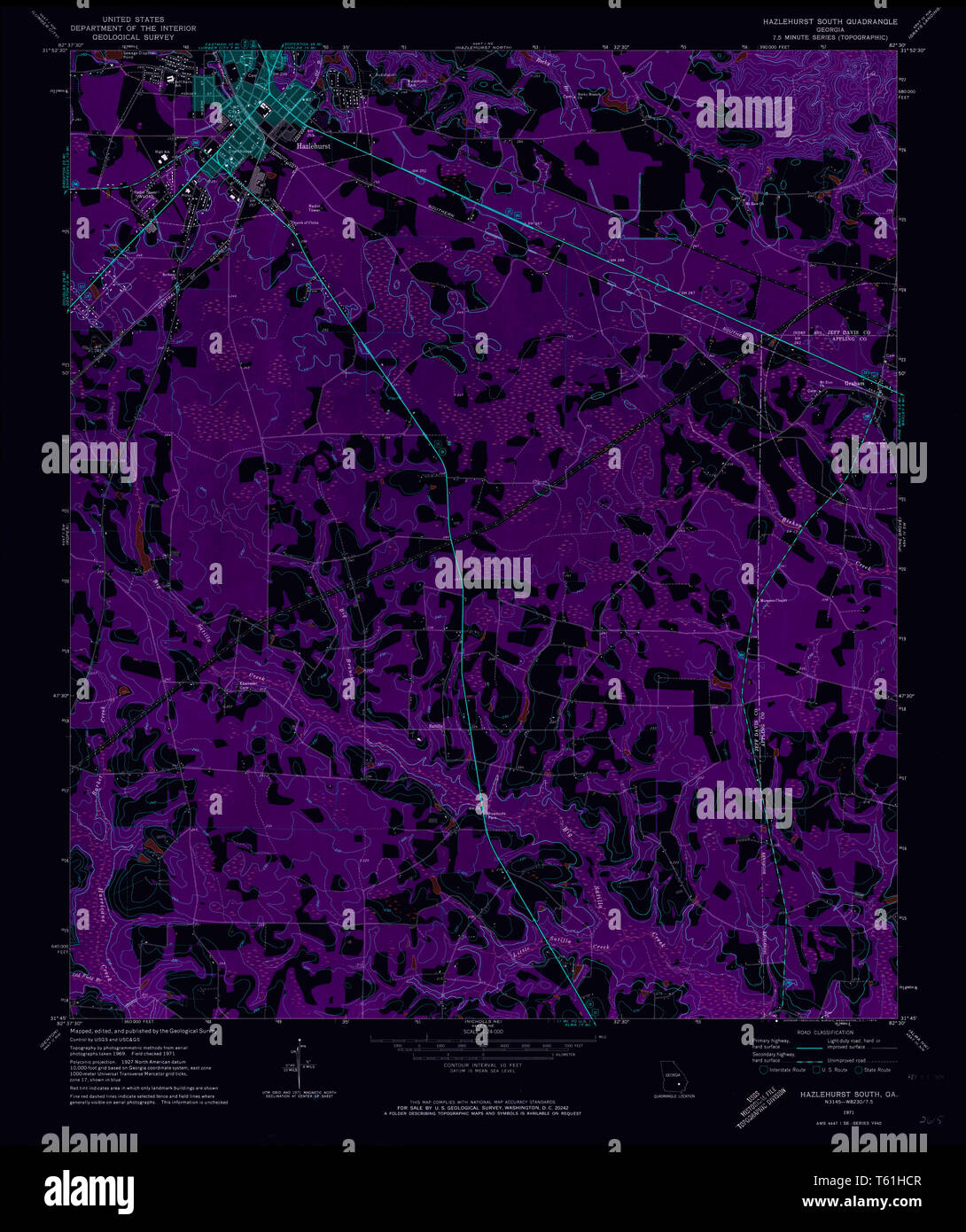 Map of hazlehurst hi-res stock photography and images - Alamy
