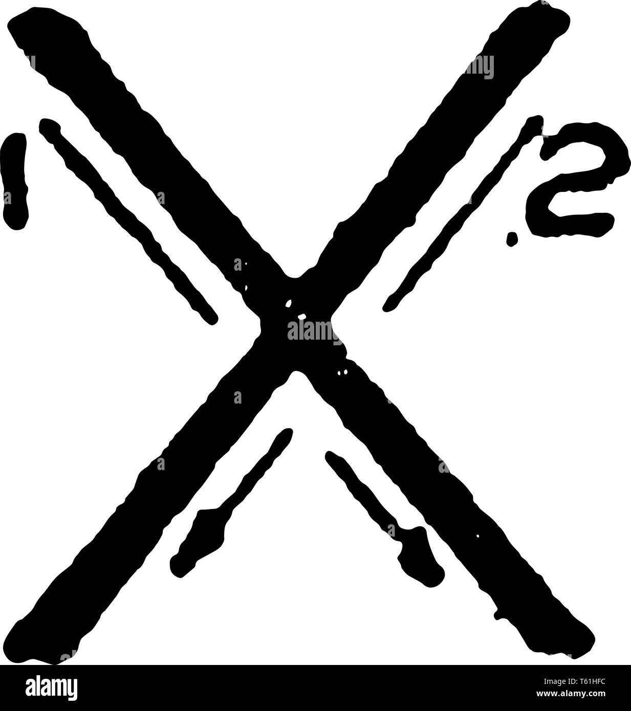 This is a picture of stroke technique for writing letter X in ...