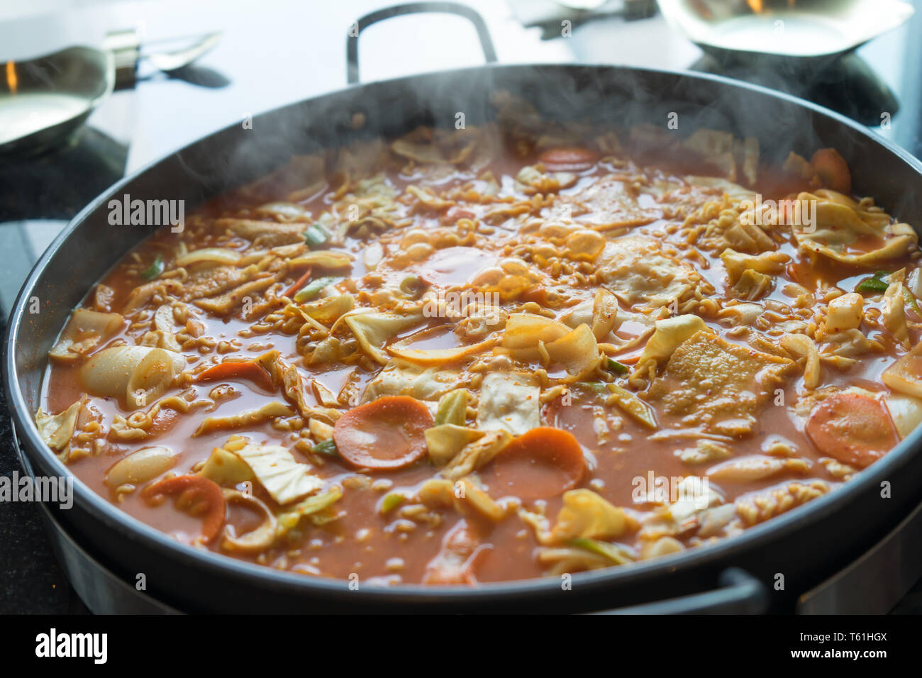 Tokboki (Korean tranditional food hot and spicy rice cake), combination ...