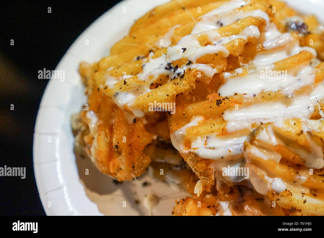Waffle french fry hi-res stock photography and images - Alamy