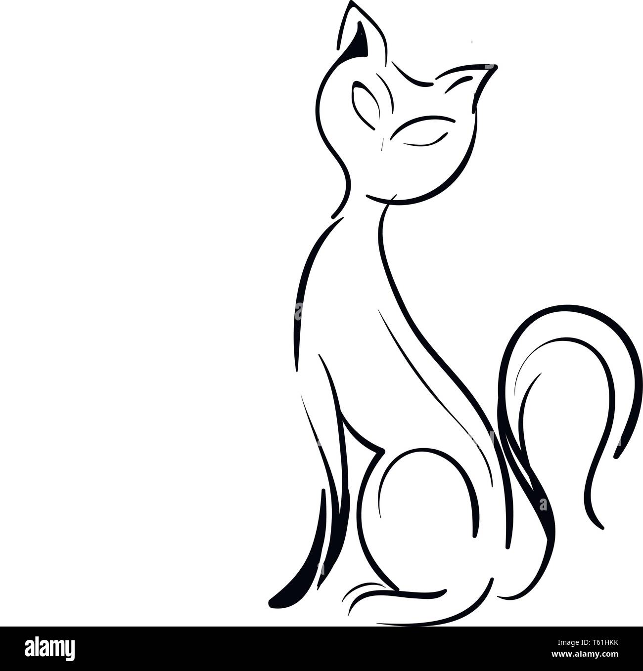 Cat Sitting Silhouette Clip Art