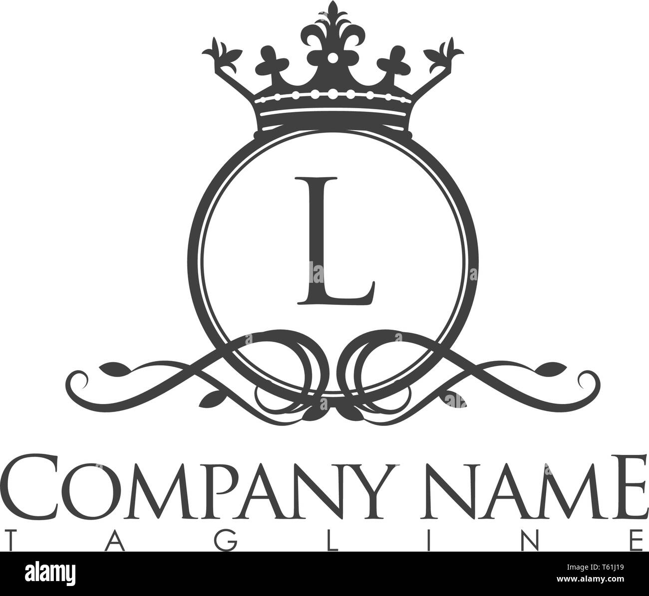 L MODERN LOGO TEMPLATE Stock Vector Image & Art - Alamy