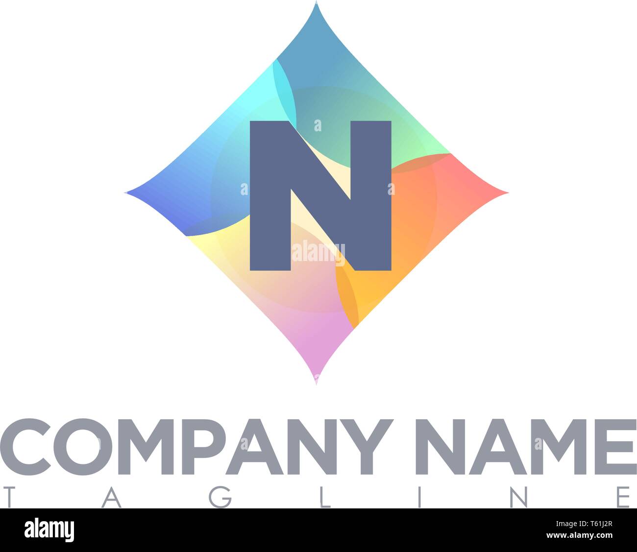 N MODERN LOGO TEMPLATE Stock Vector Image & Art - Alamy
