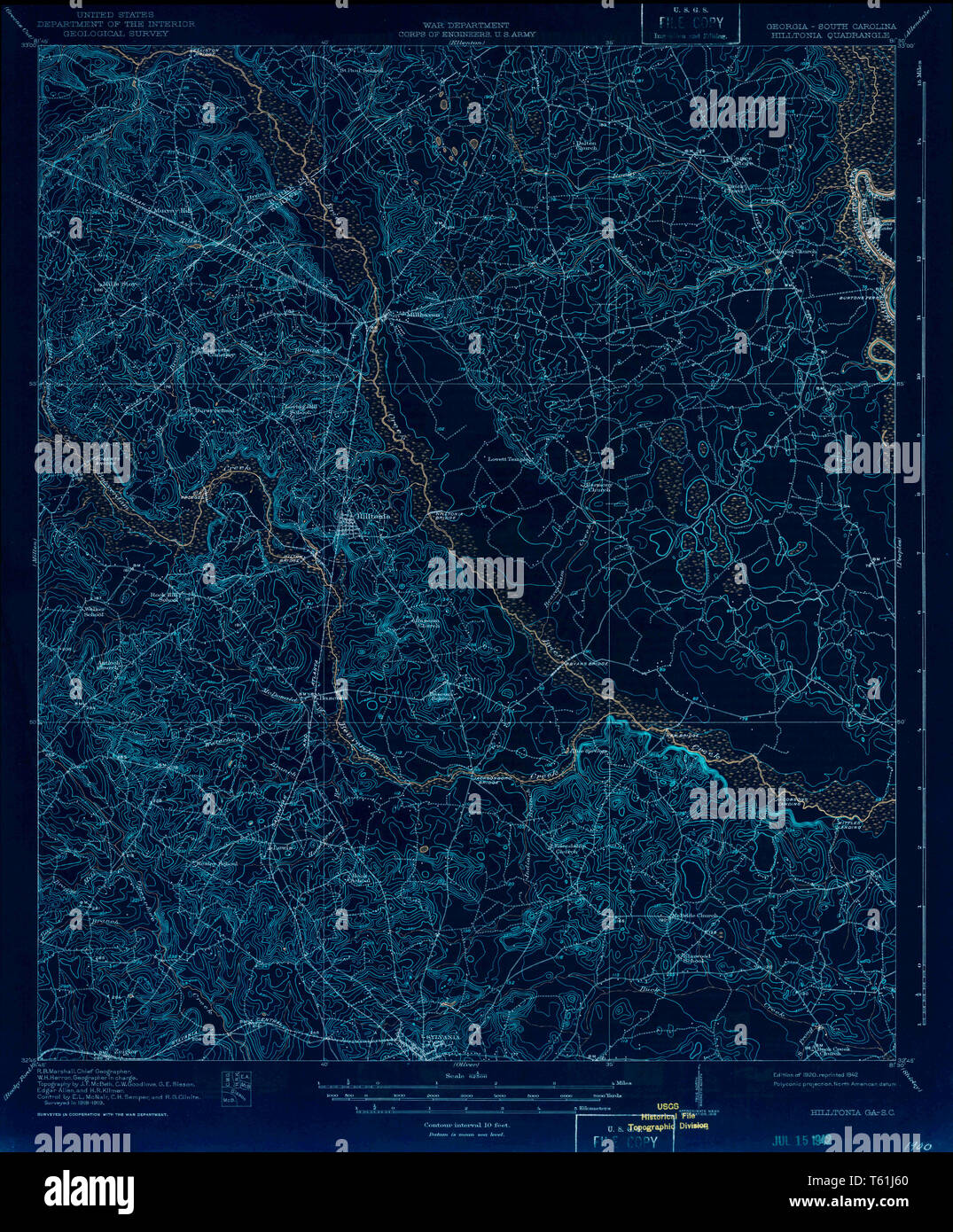 Map of georgia 1920 hi-res stock photography and images - Alamy