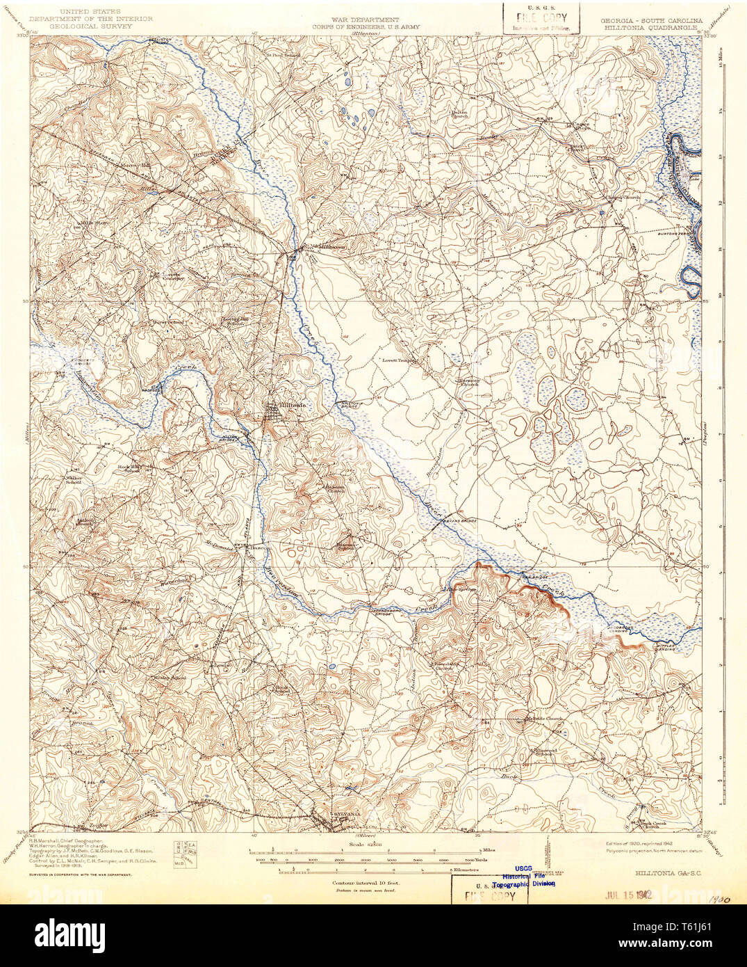 Map of georgia 1920 hi-res stock photography and images - Alamy