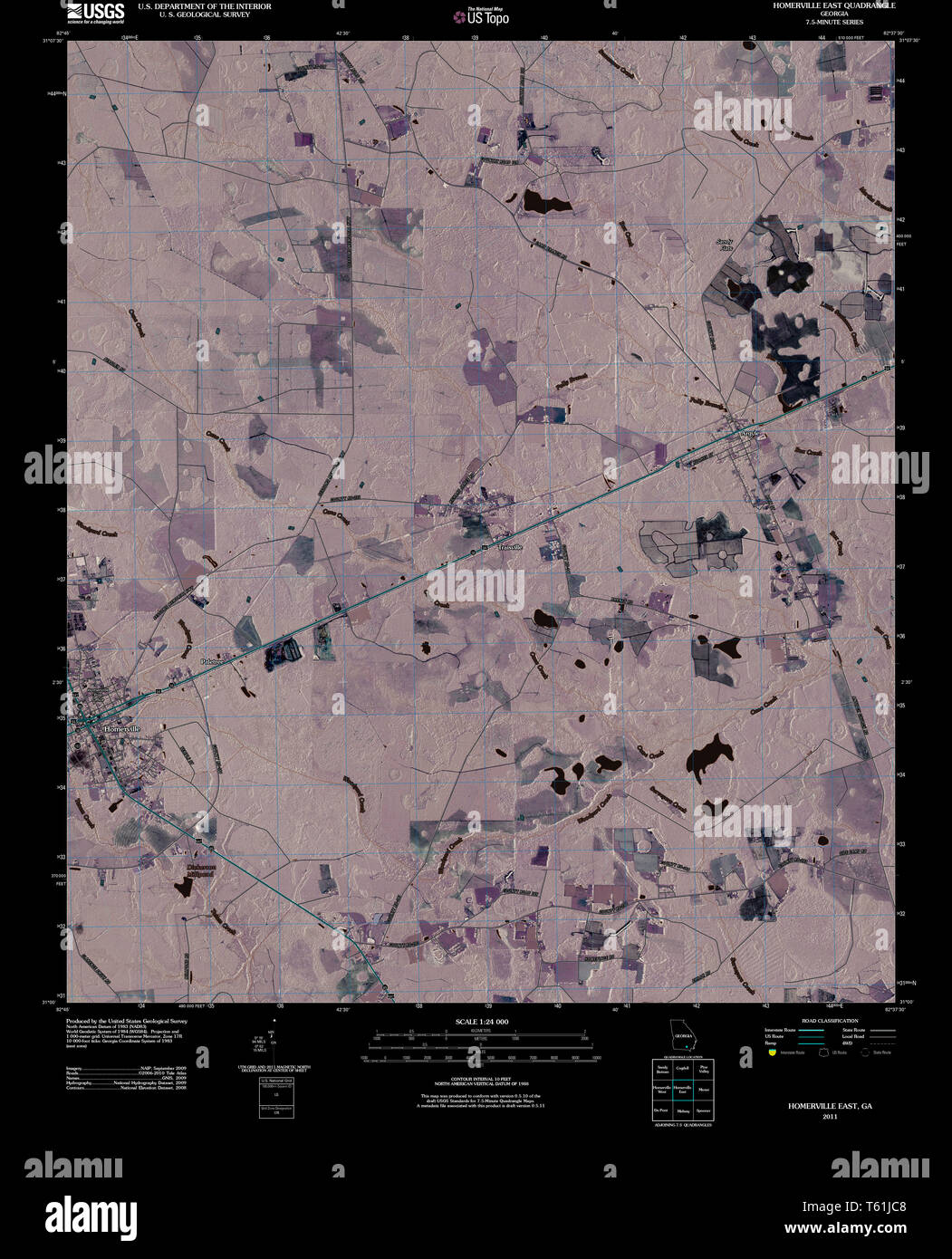 Map of homerville hi-res stock photography and images - Alamy