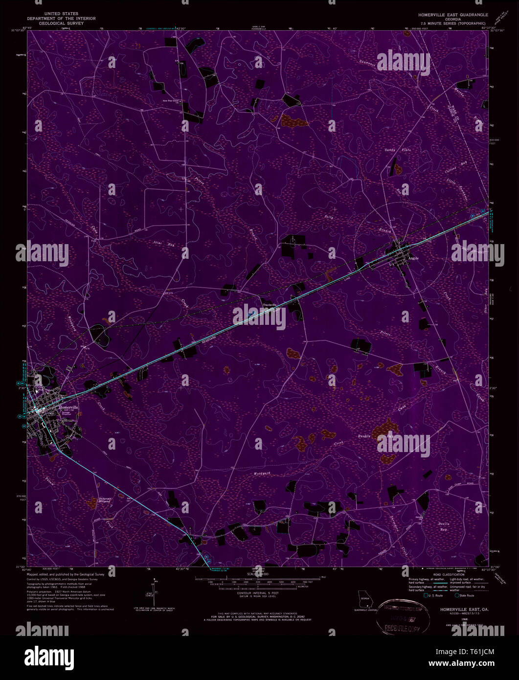 Map of homerville hi-res stock photography and images - Alamy
