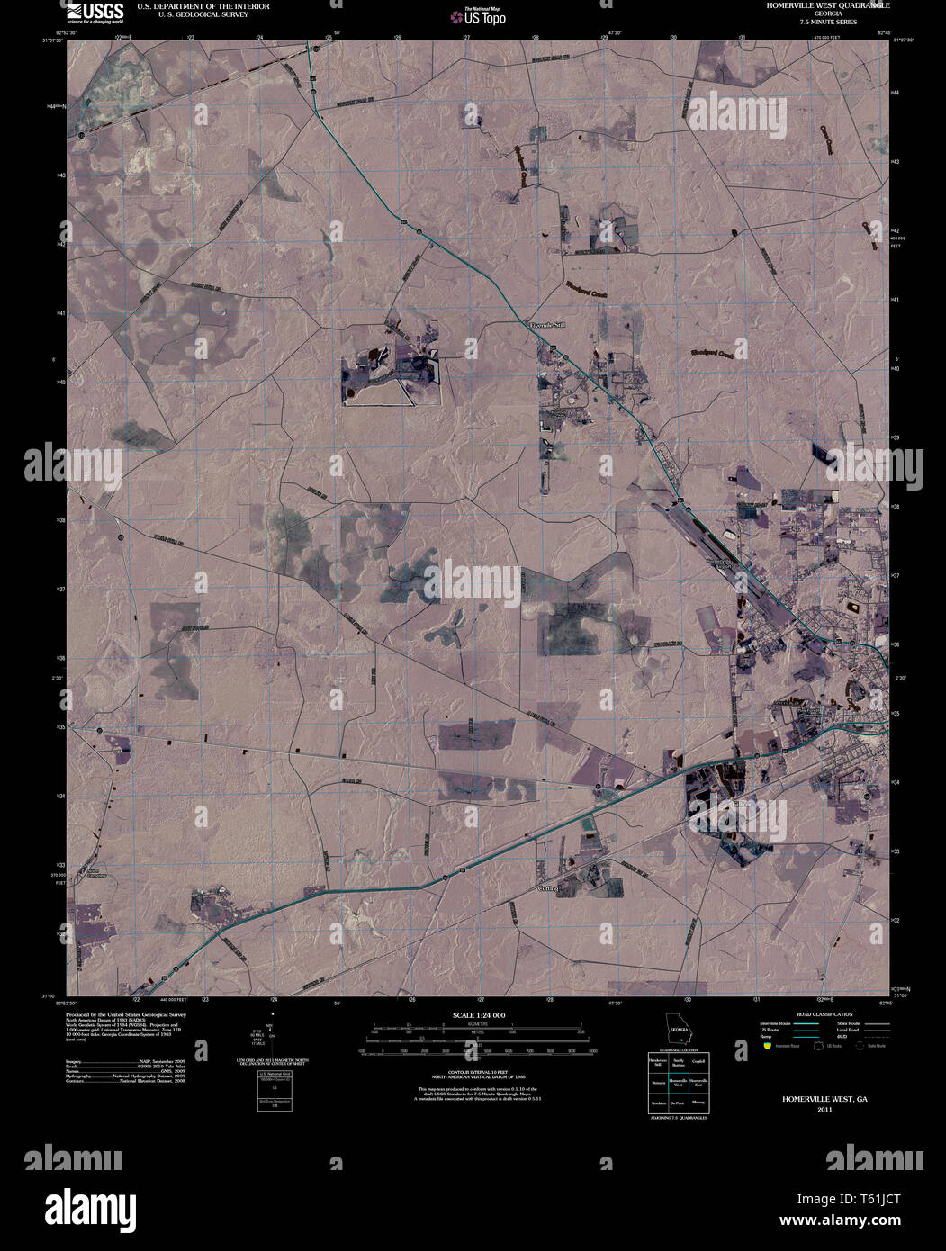 Map of homerville hi-res stock photography and images - Alamy