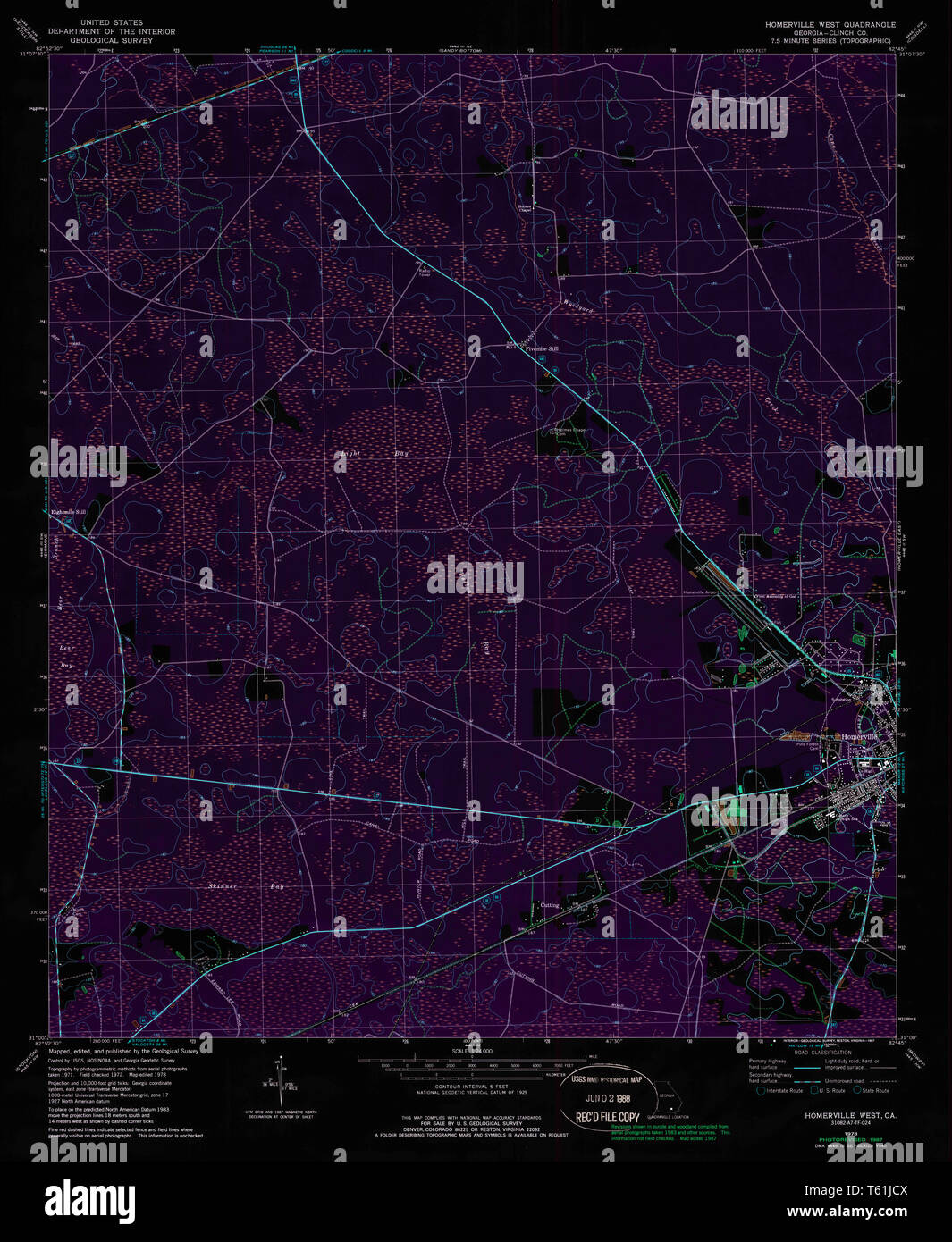 Map of homerville hi-res stock photography and images - Alamy