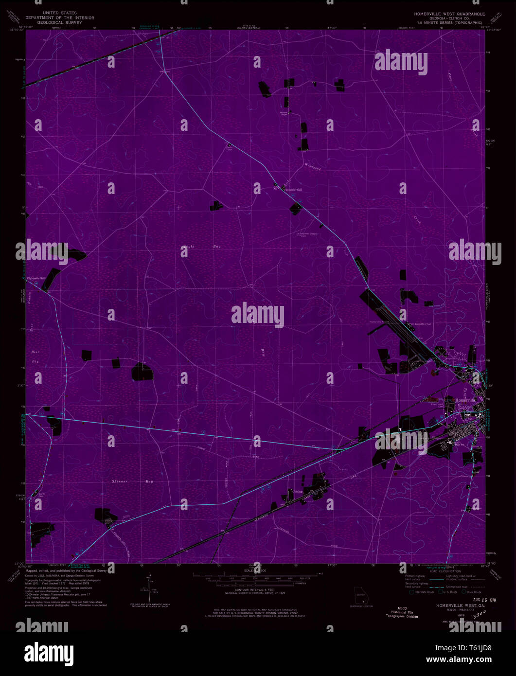 Map of homerville hi-res stock photography and images - Alamy