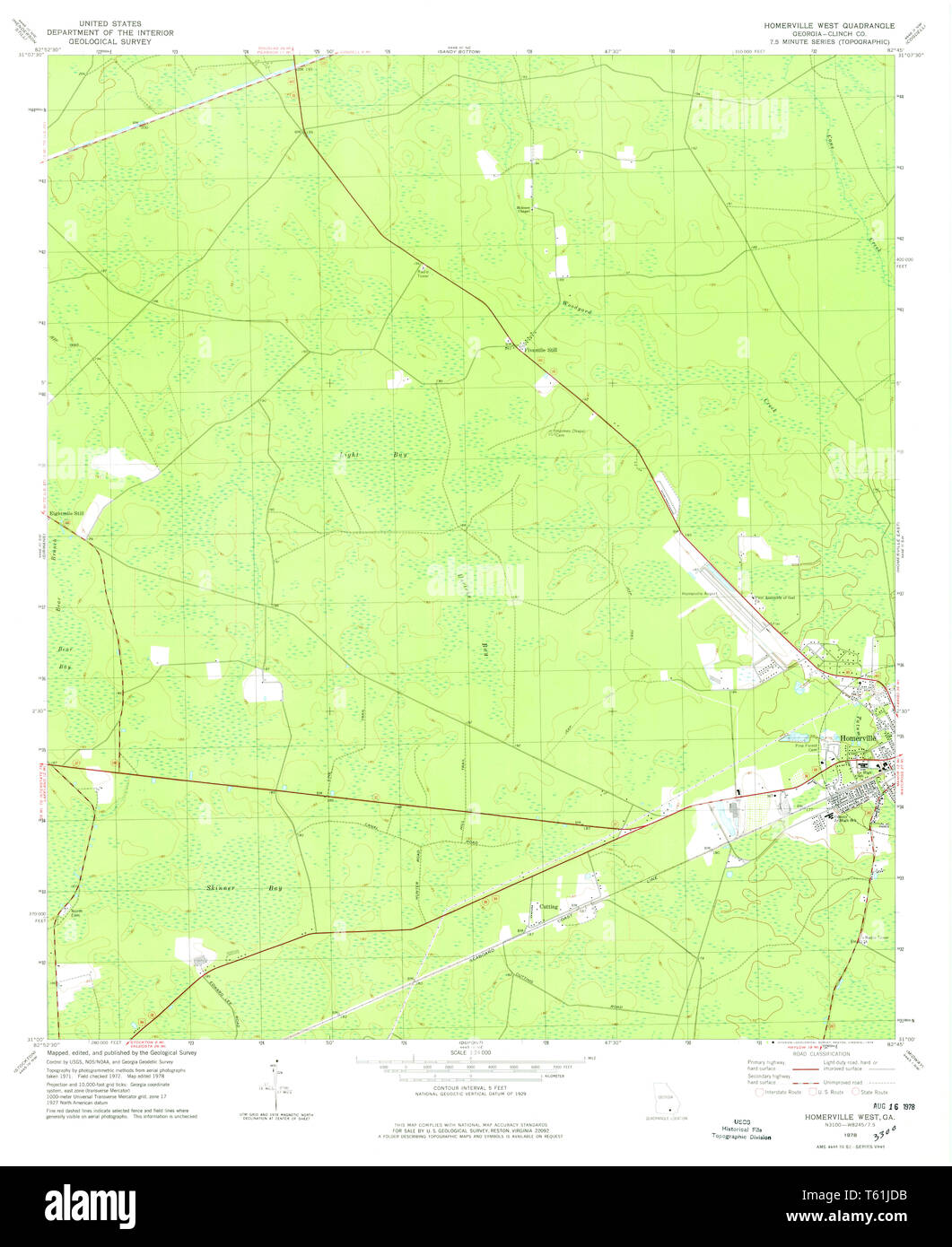 Map of homerville hi-res stock photography and images - Alamy