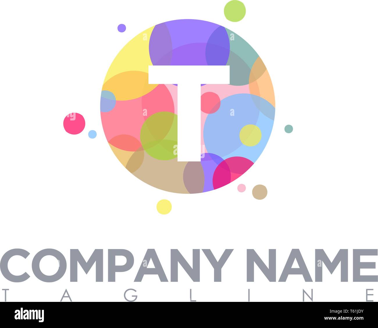 T MODERN LOGO TEMPLATE Stock Vector Image & Art - Alamy
