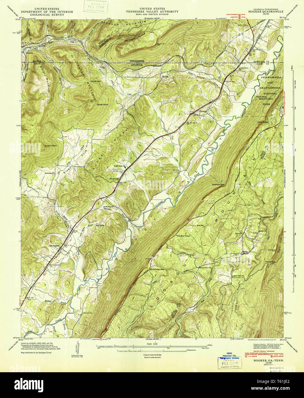 Map of hooker hi-res stock photography and images - Alamy