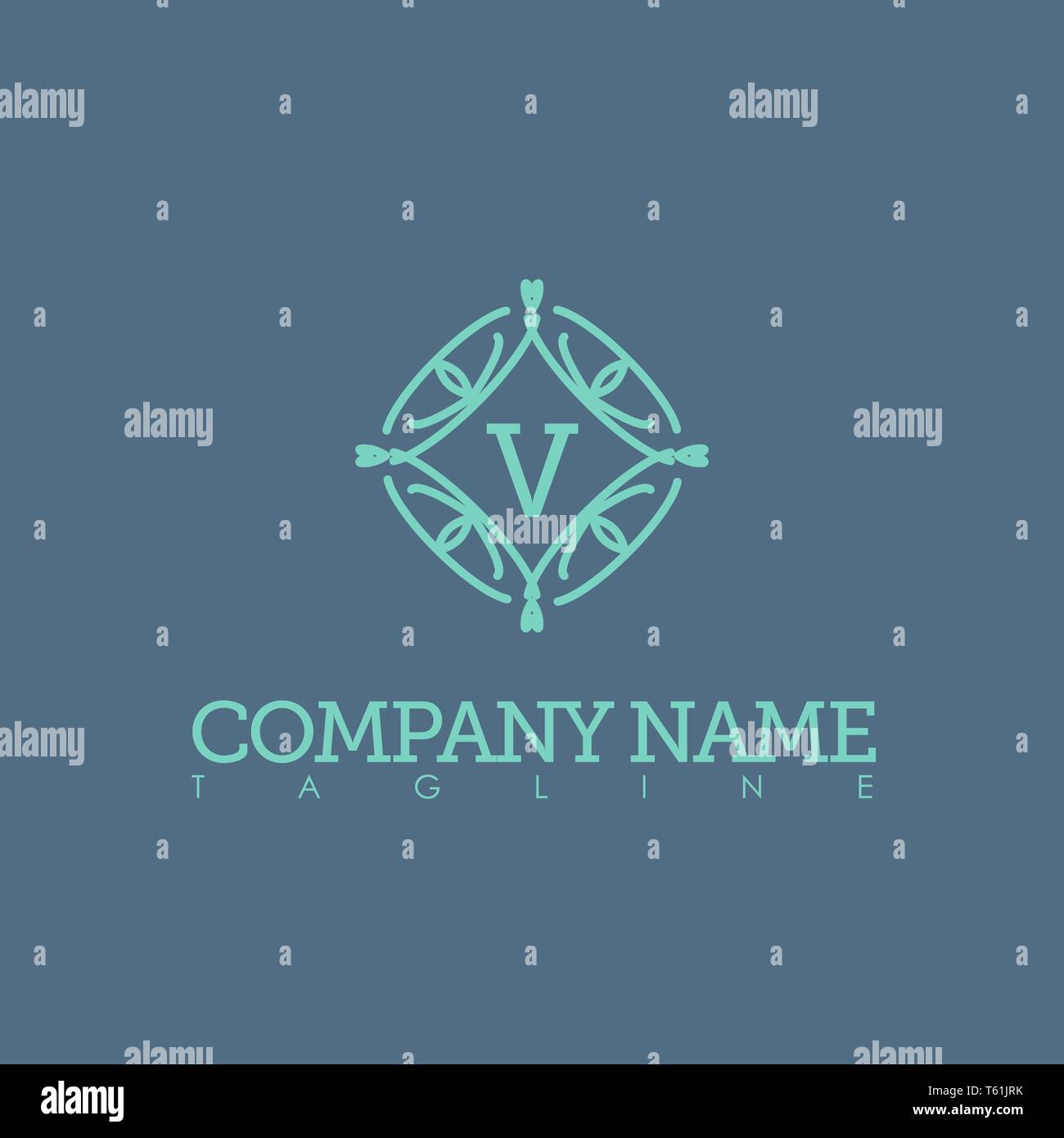 3d v logo design Stock Vector Images - Alamy